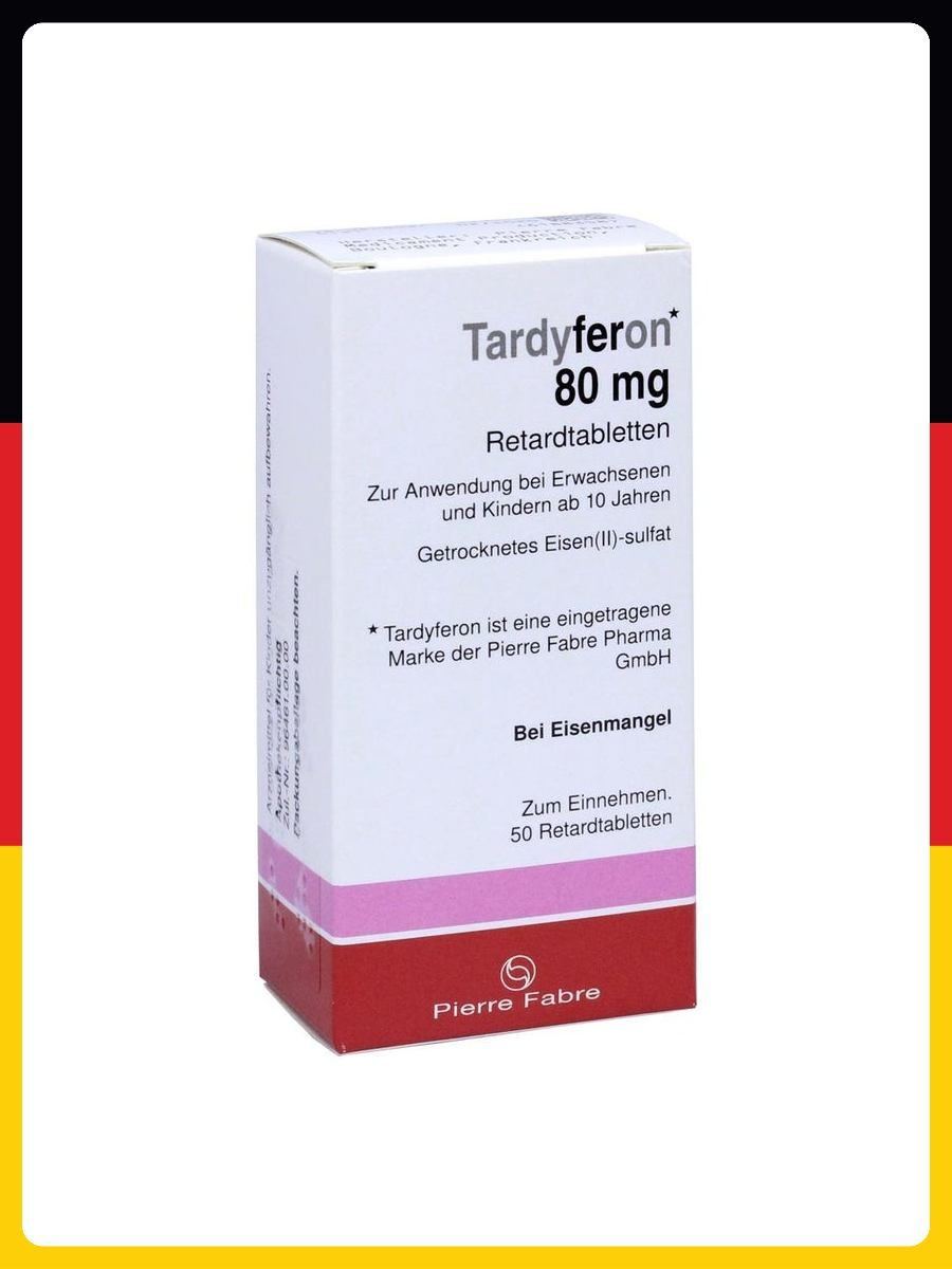 Пищевая добавка Tardyferon depot iron (ii) sulfate 80 mg - reimport 50 ...