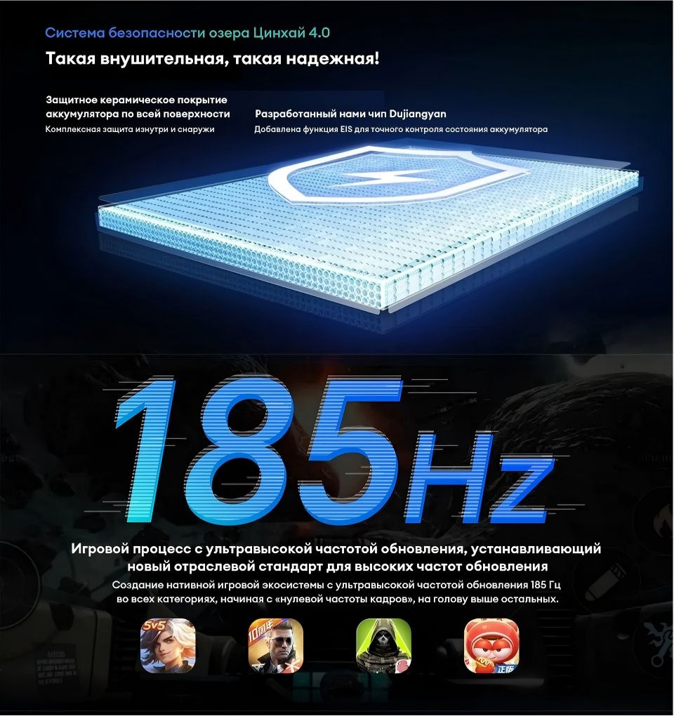 Смартфон Honor win 512 ГБ 12 ГБ Синий 6.83 OLED/AMOLED honor win купить ...