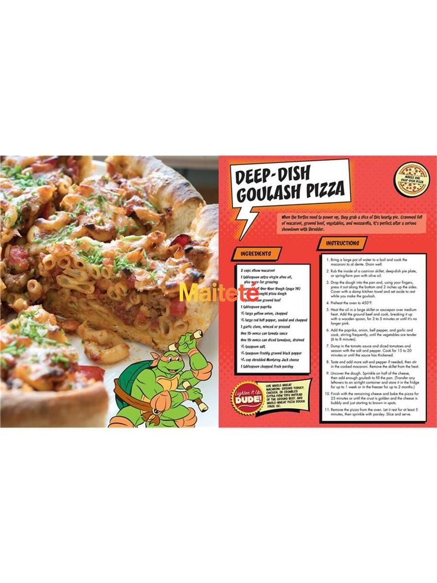 Teenage Mutant Ninja Turtles Pizza Cookbook Gift Set Поваренная книга ...