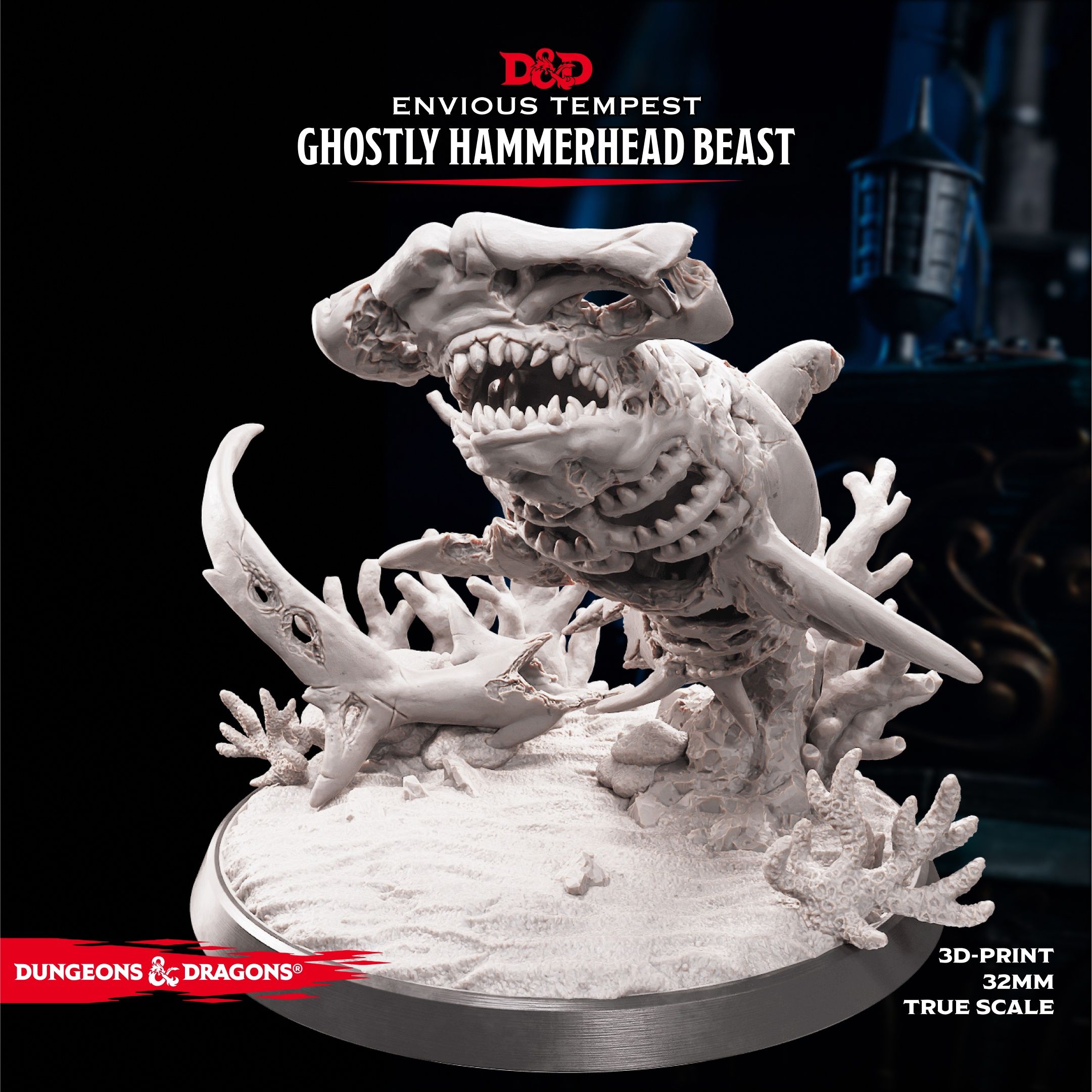 Миниатюра ДнД / DnD / Dungeons & Dragons Молотоголовый призрак, зверь ...
