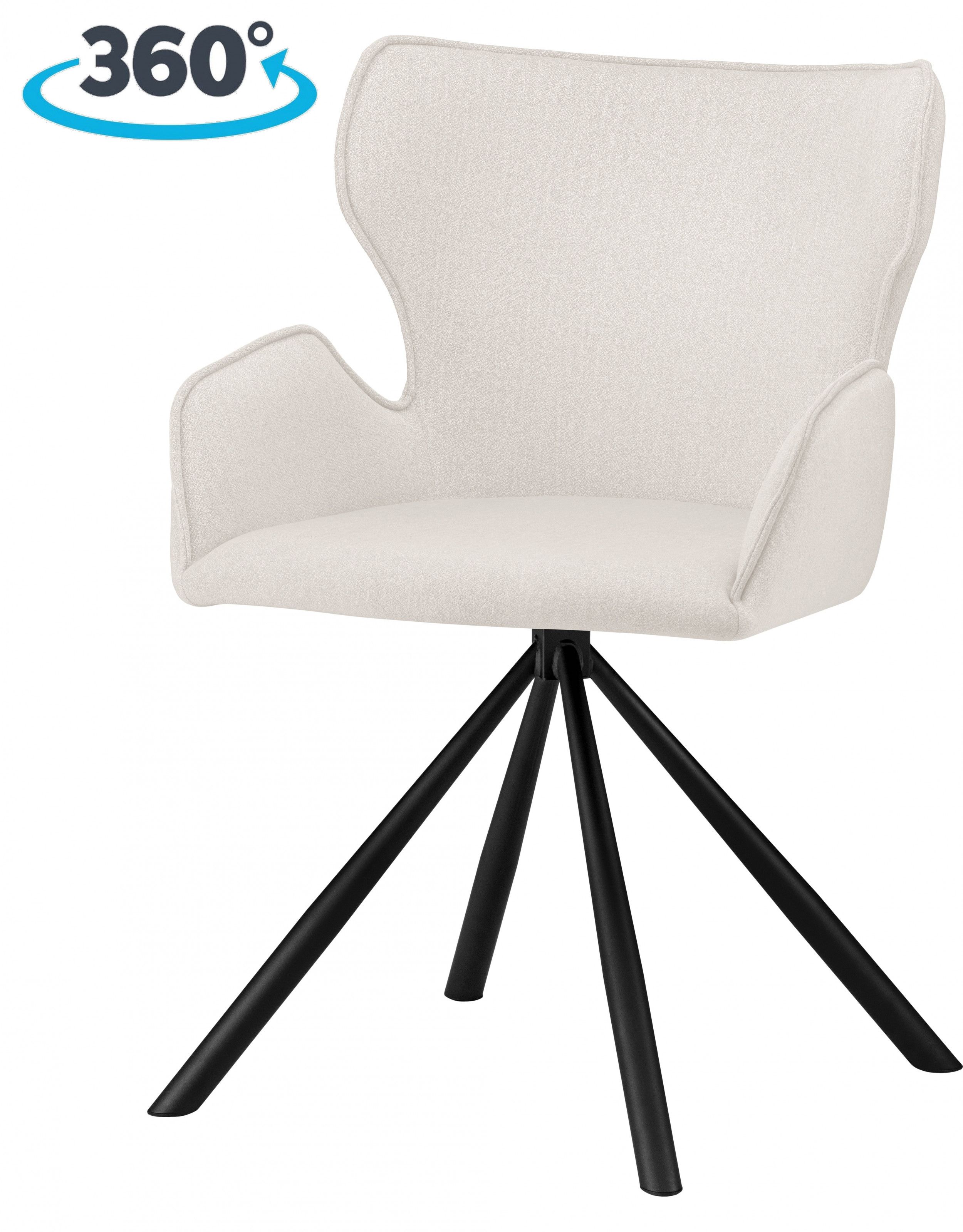 Ambe Стул кухонный поворотный Тантос Кремовый, каркас черный купить на ...