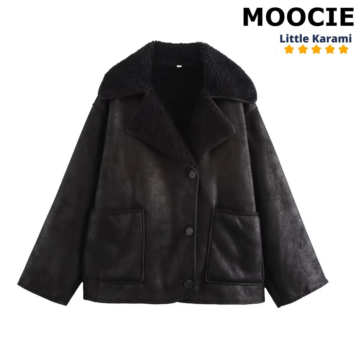 Куртка Мужской MOOCIE черный V-образный Синтетическая кожа, Политекс ...