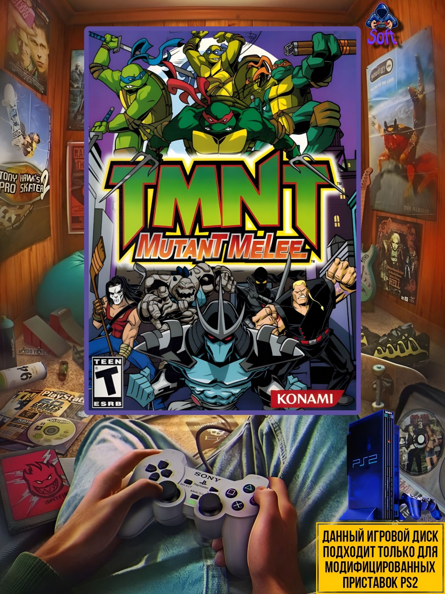 Игра Teenage Mutant Ninja Turtles: Mutant Melee для PlayStation 2 (PS2 ...