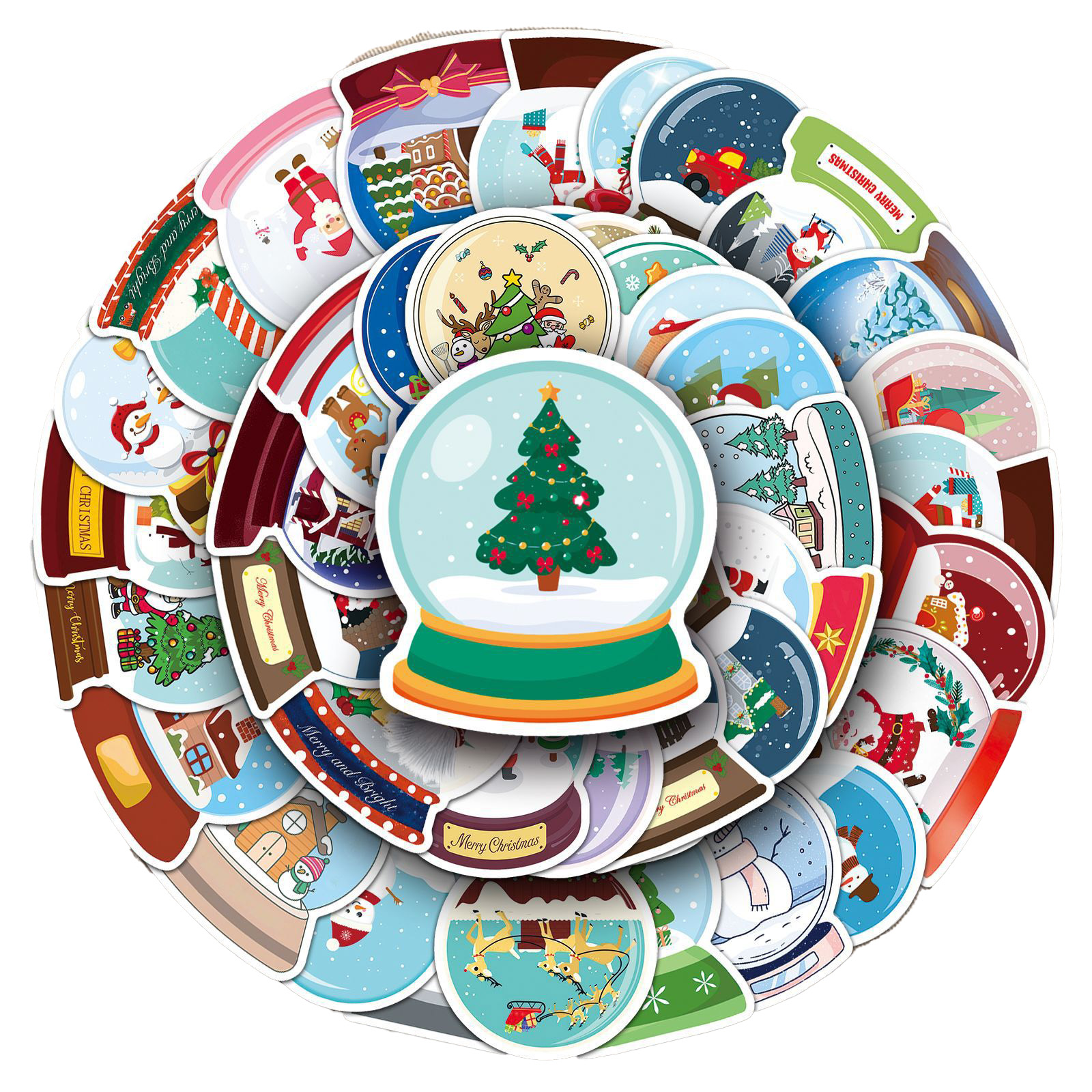 Наклейки новогодние, рождество / Стикеры для подарков, ноутбука ...