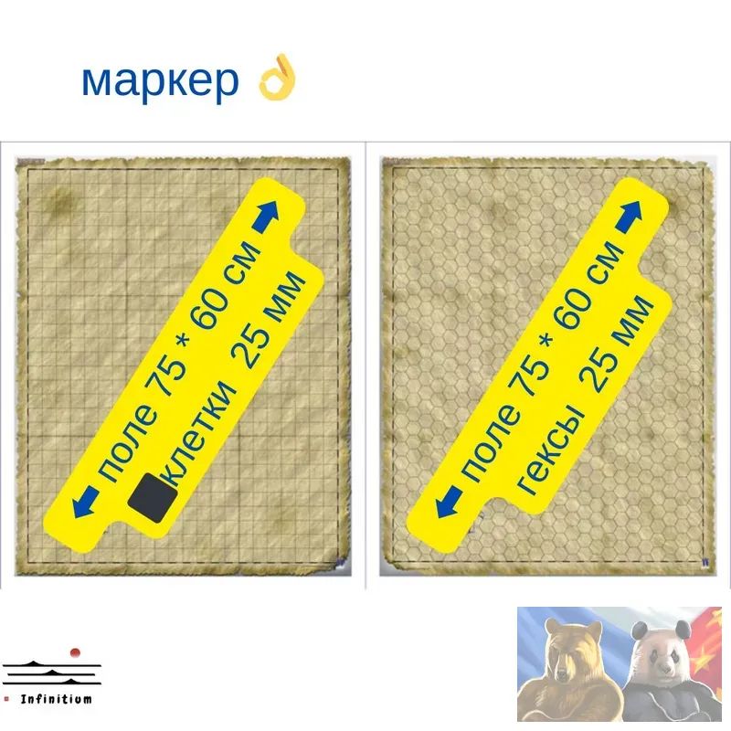 Карта Pathfinder Basic hex - Набор игровых полей гексы и клетки с ...