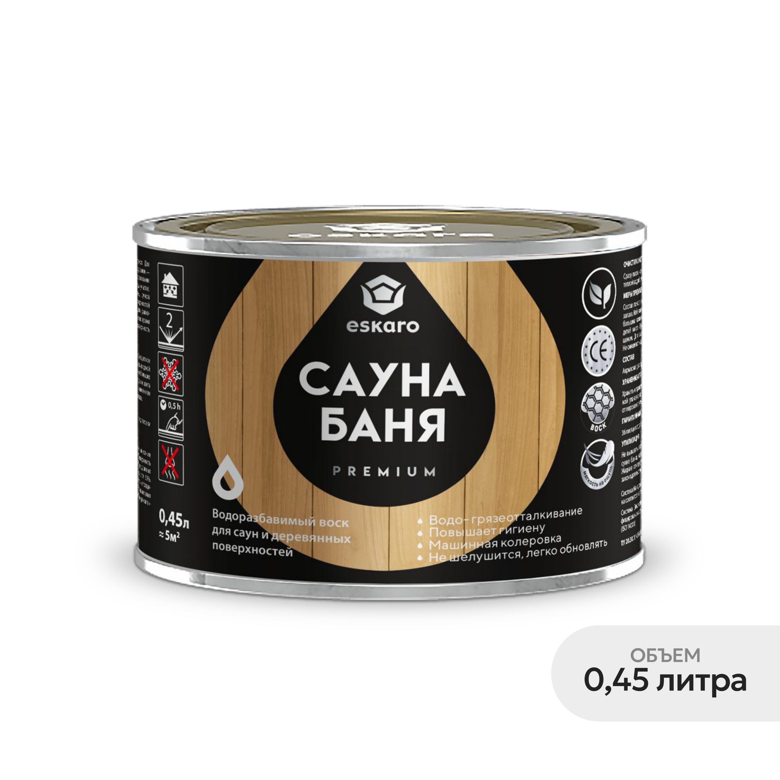 Воск для саун и банных помещений Eskaro Premium Interior Wax 0,45л ...