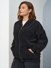 Пиджак Женский SPARADA черный, размер 56, 58 Вельвет оверсайз Длинный Повседневный Молния, рост ...