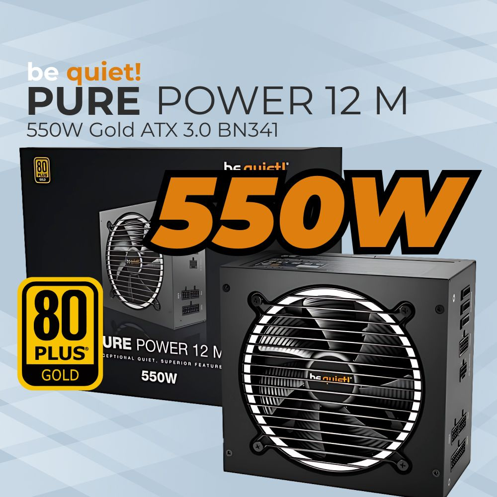 Блок питания для компьютера be quiet! Pure Power 12 M 550W / ATX 3.0 ...