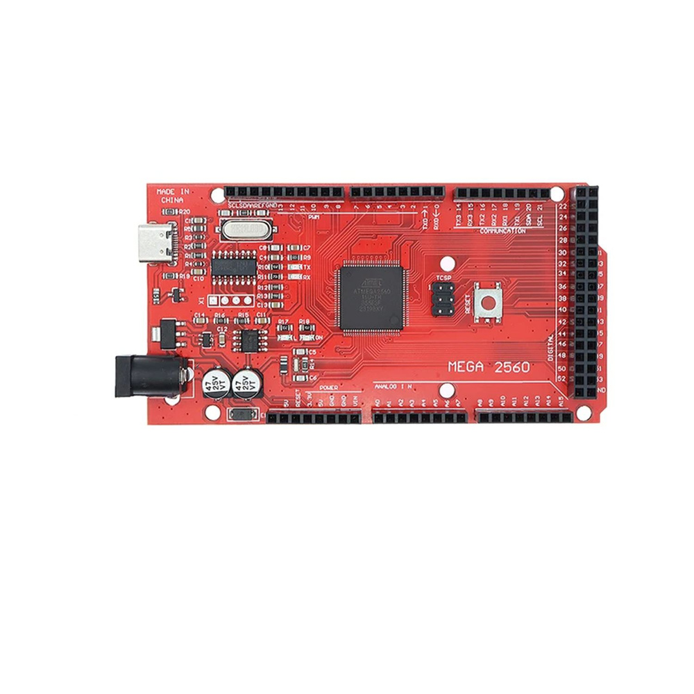 Плата Arduino Mega 2560 (ATmega2560) красная (Type-C) - купить с ...