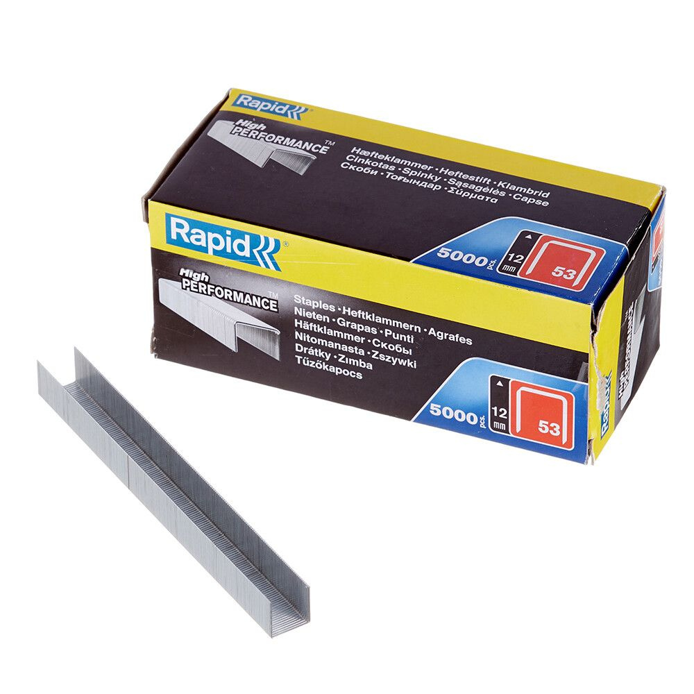 Скобы для степлера Rapid (11859610) тип 53 12 мм стальной (5000 шт ...