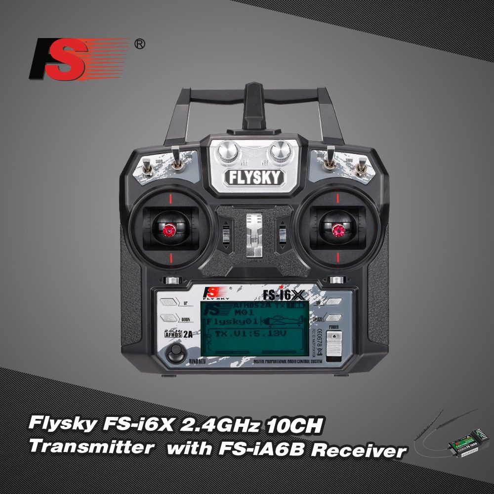 Flysky FS-i6X: AFHDS2A, 2.4 ГГц, 10 каналов, с FS-iA6B, для RC купить ...