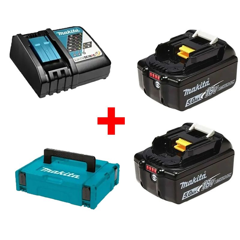 Быстрый заряд коробки. Набор аккумуляторов и з/у PSK BL 1820 1830 1840 1850 1860 1850Bx2, DC18RC ...