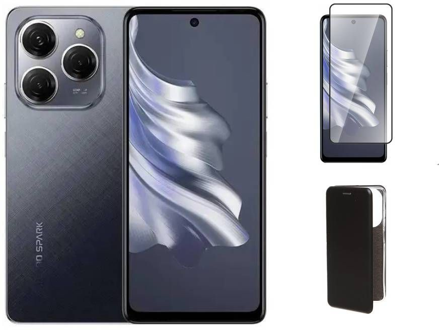 Смартфон Tecno Spark 20 Pro KJ6 Moonlite Black New + комплект ...