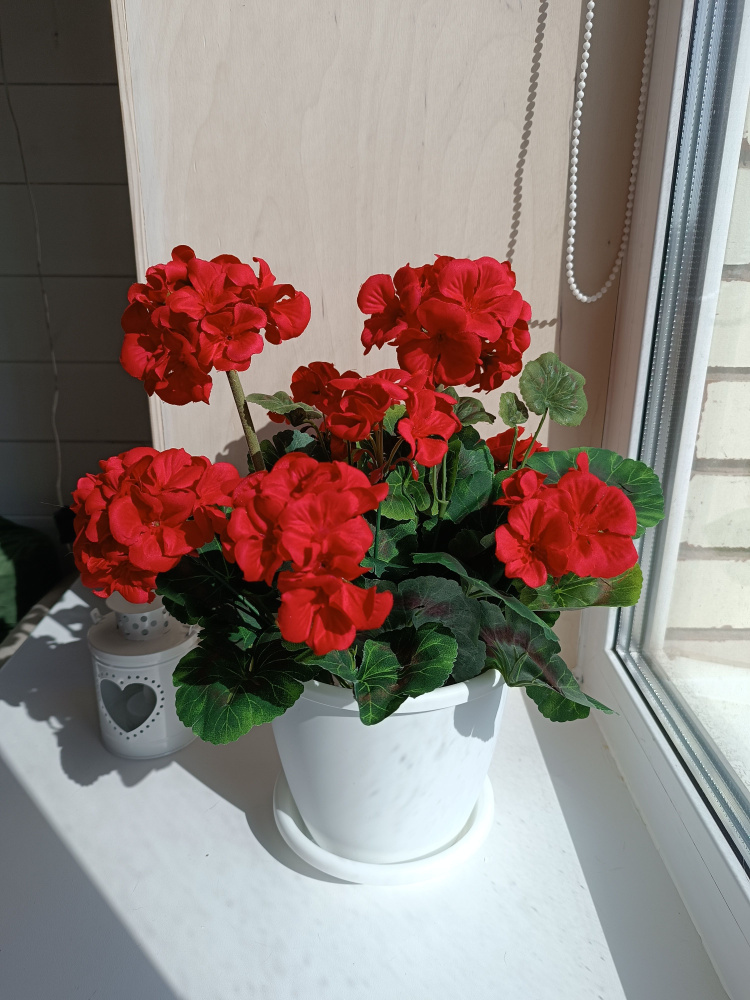 Купить Искусственные цветы герань в горшке по выгодной цене в интернет ...