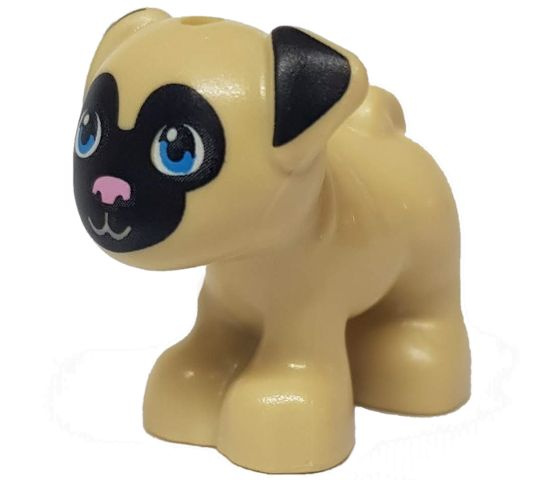 Деталь Lego Dog, Friends, Pug, Standing with Black Face and Ears ...