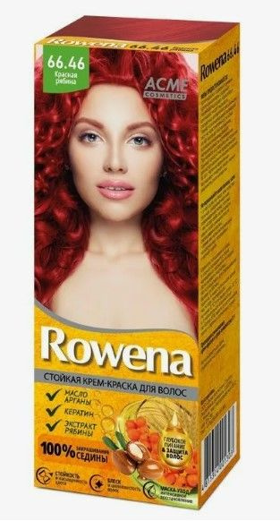 ACME COSMETICS ROWENA Стойкая Крем-Краска для волос, тон 66.46, Красная ...