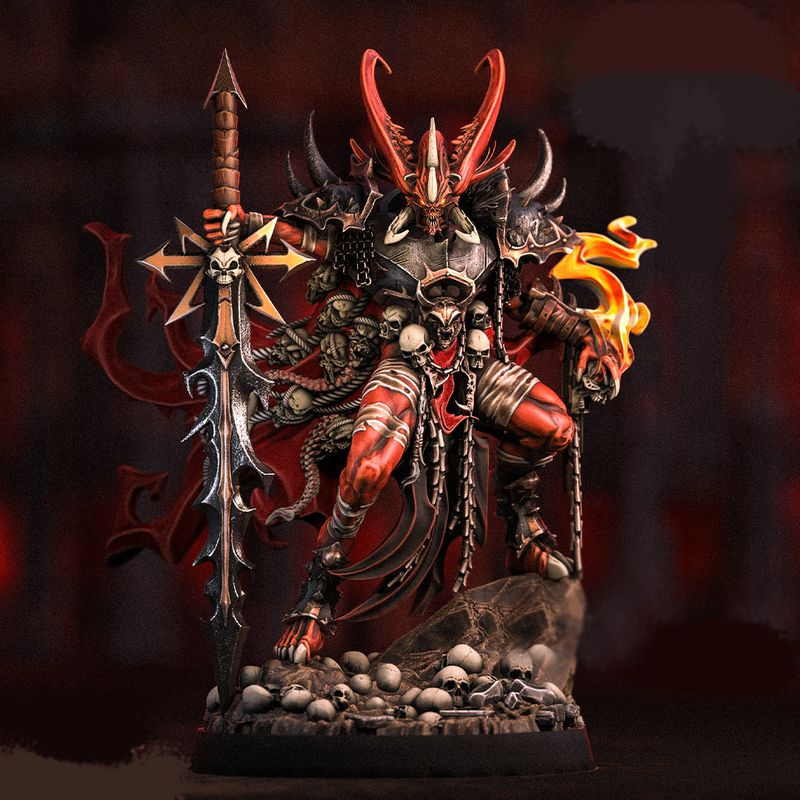 Демон Кхорна Daemon of Khorne (50мм) Лорд Хаоса Blades of Khrone ...