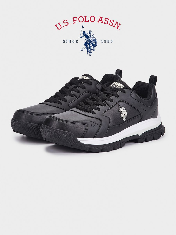 Кроссовки Мужской U.S. POLO ASSN. Искусственная кожа Бег, Туризм, размер 41 6 Демисезон Шнурки ...