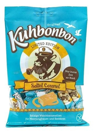 Конфеты Kuhbonbon Сливочная карамель Коровка с солью, 175г - купить с ...