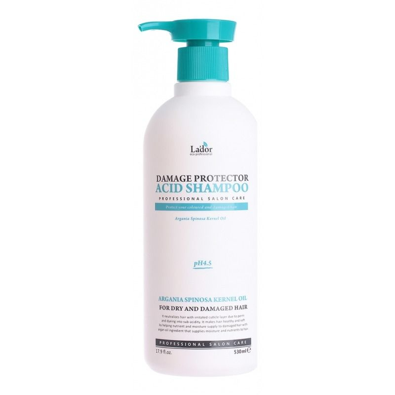 Lador Damaged Protector Acid Shampoo бесщелочной шампунь с коллагеном и аргановым маслом (900мл ...