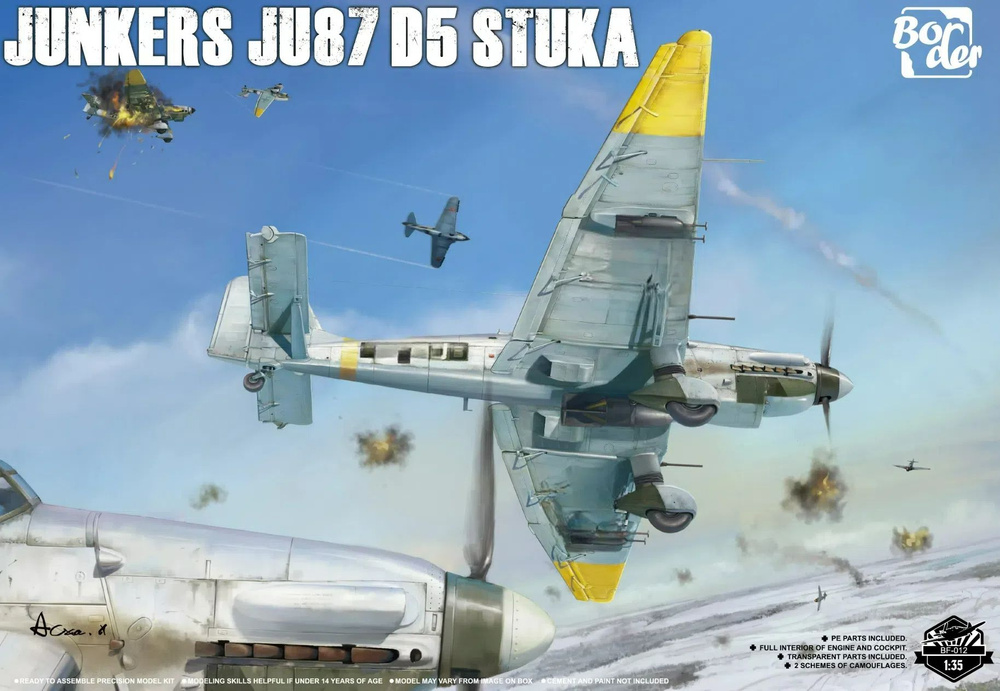Border 1/35 BF-012 Немецкий Junkers Ju 87 D5 Stuka Модель сборки ...