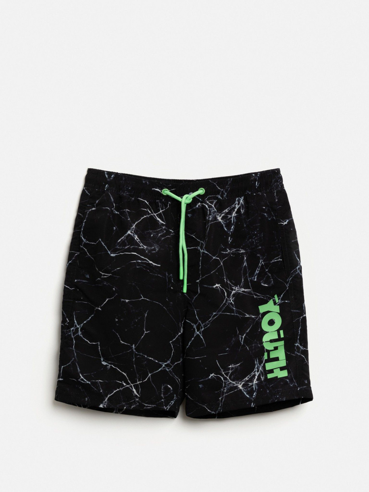 Плавки Мальчики Acoola шорты Текстиль графит, размер 158, 164 Карманы Китай Пляжный Абстракция ...