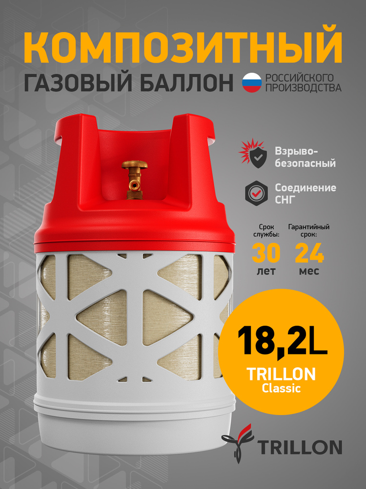 Баллон композитный TRILLON 18.2 л, Classic купить на OZON по низкой цене (2141392849)