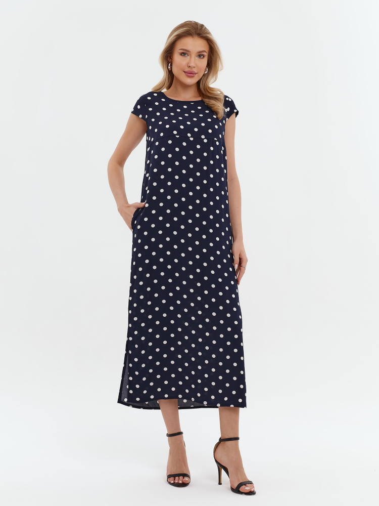 Платье Женский Banzo бело-синий, белый прямое Повседневный Короткий ...