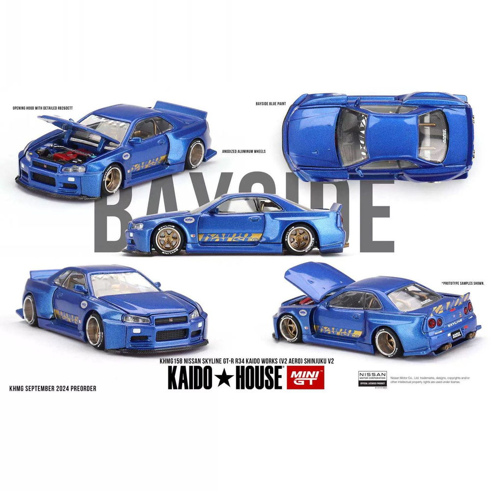 Машинка KAIDO HOUSE MINIGT MODEL 1:64 #158 Nissan Skyline GT-R R34 Die ...