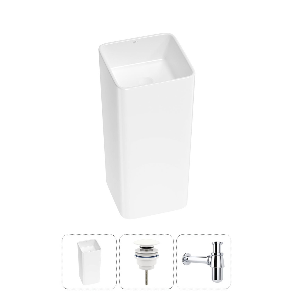 Напольная раковина для ванной Wellsee Callipy Art 20213317R в наборе 3 ...