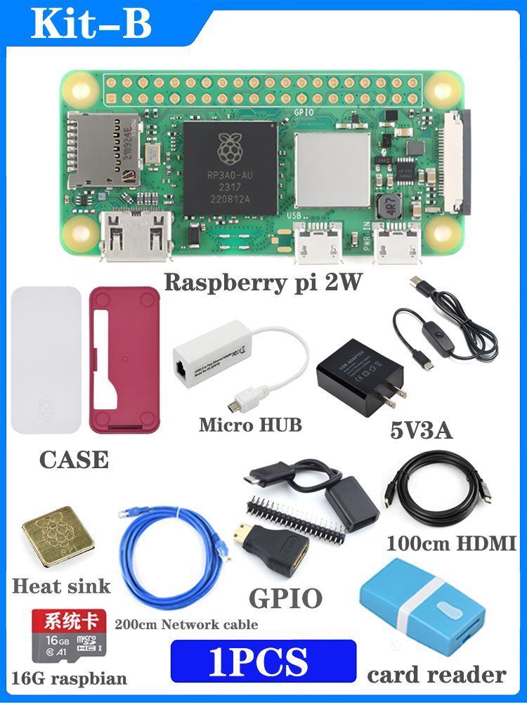 Raspberry Pi Zero 2W 1ГГц SDRAM Bluetooth BLE и WiFi Pi 0 2 Вт купить ...