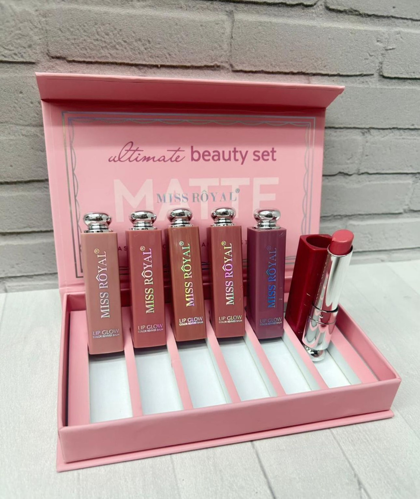Набор помад для губ 6 шт MISS ROYAL beauty set купить на OZON по низкой ...