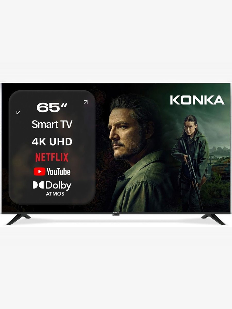 KONKA Телевизор 65" 4K UHD, черный купить на OZON по низкой цене (2389661952)