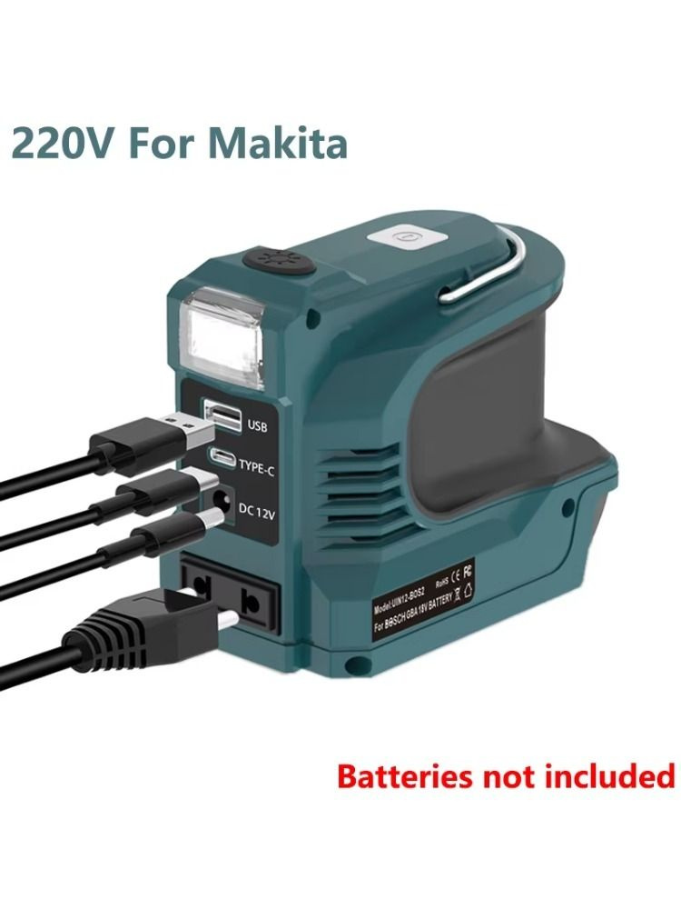 Инвертор питания, DC-AC, 180W 220V, совместимый с литий-ионным аккумулятором Makita 18V купить ...