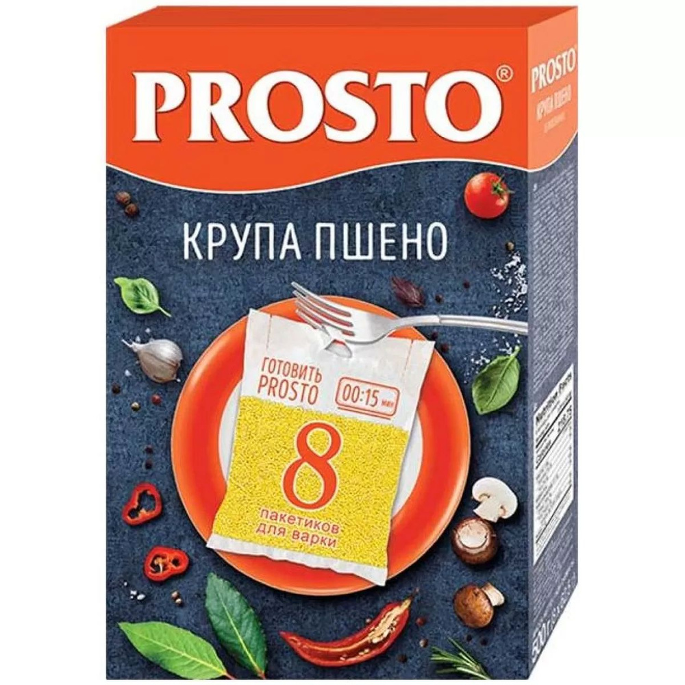 Prosto Пшено, в пакетиках для варки, 8 порций, 500 г купить на OZON по ...