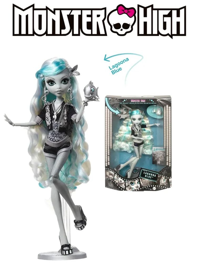 Кукла Monster High Lagoona Blue Reel Drama Лагуна Блю кукла для девочек ...