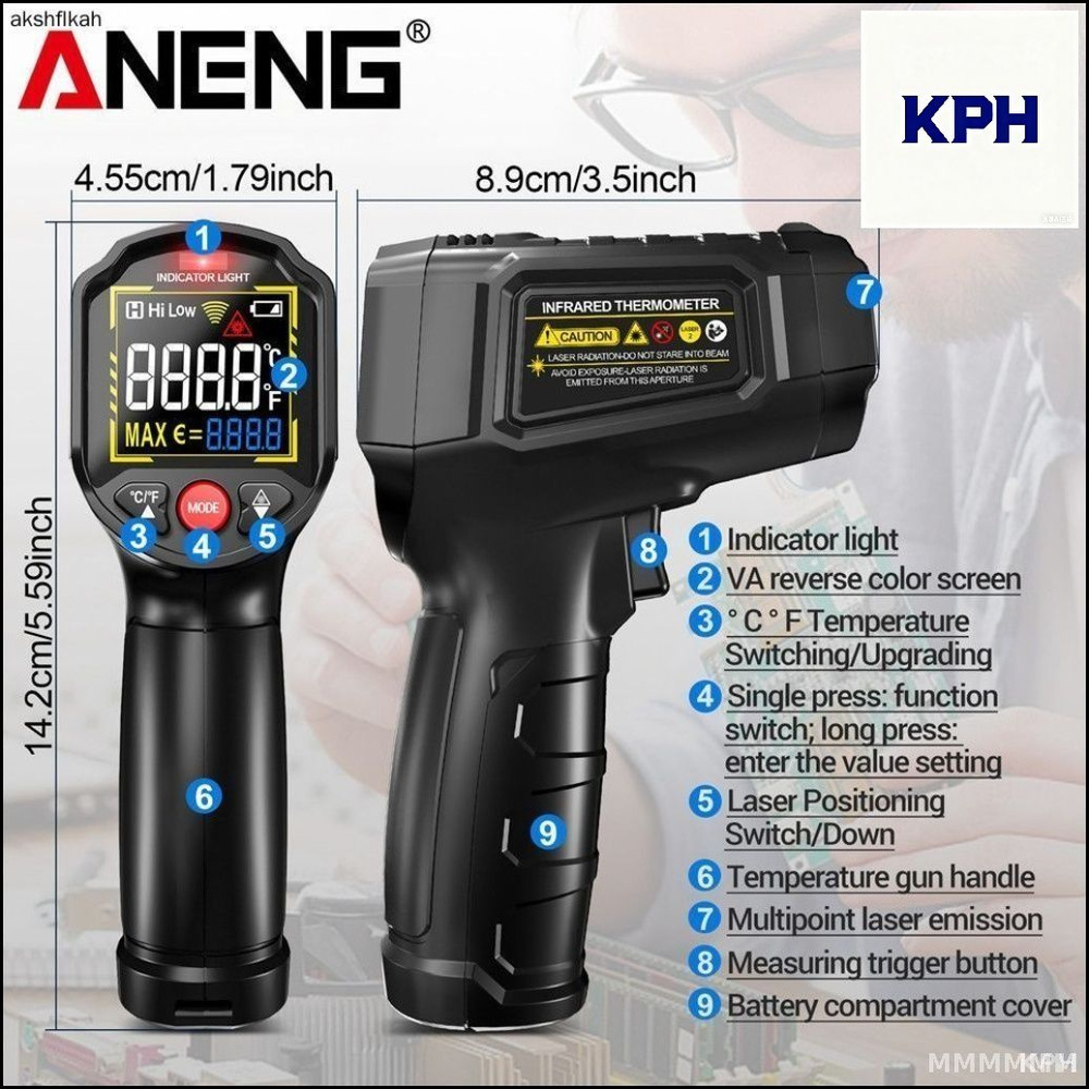Эксклюзивный инфракрасный термометр ANENG TH203 купить на OZON по ...