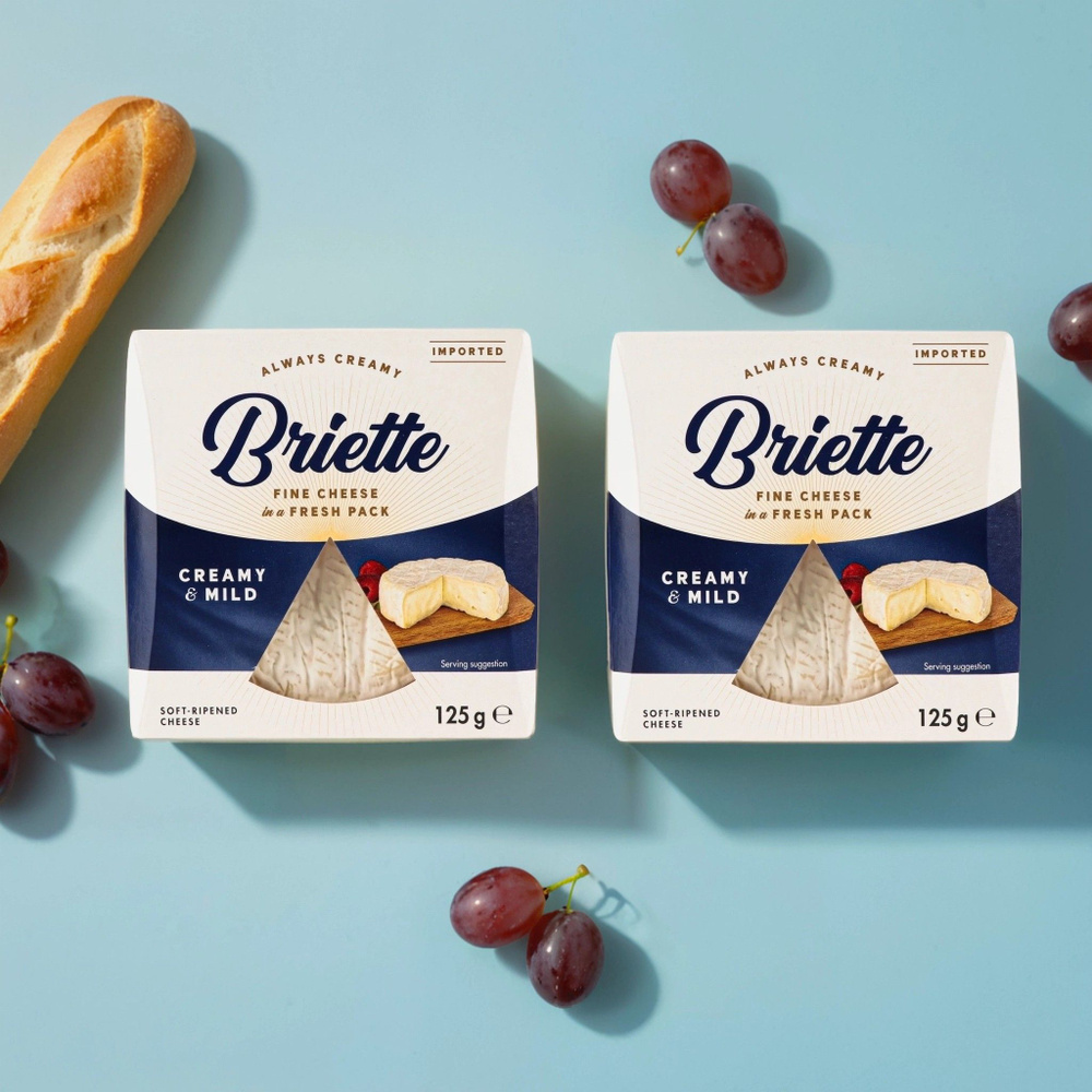 Сыр бри Бриетт (Briette Creamy Mild), 250 гр (2 шт. по 125 гр.) купить ...