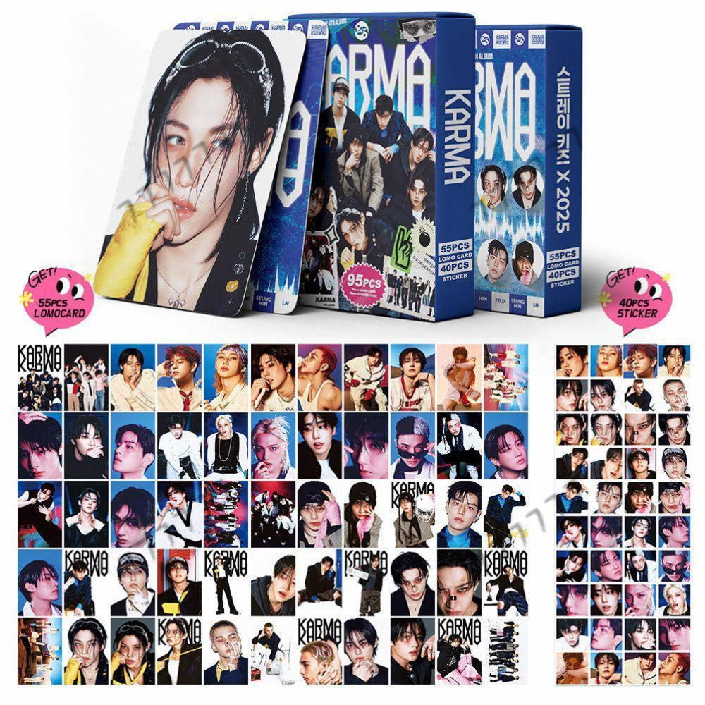 Карты Stray Kids HOLLOW LOMO 95 шт. Кпоп Stray Kids альбом KARMA Kарточки Стрей Кидс KARMA ...