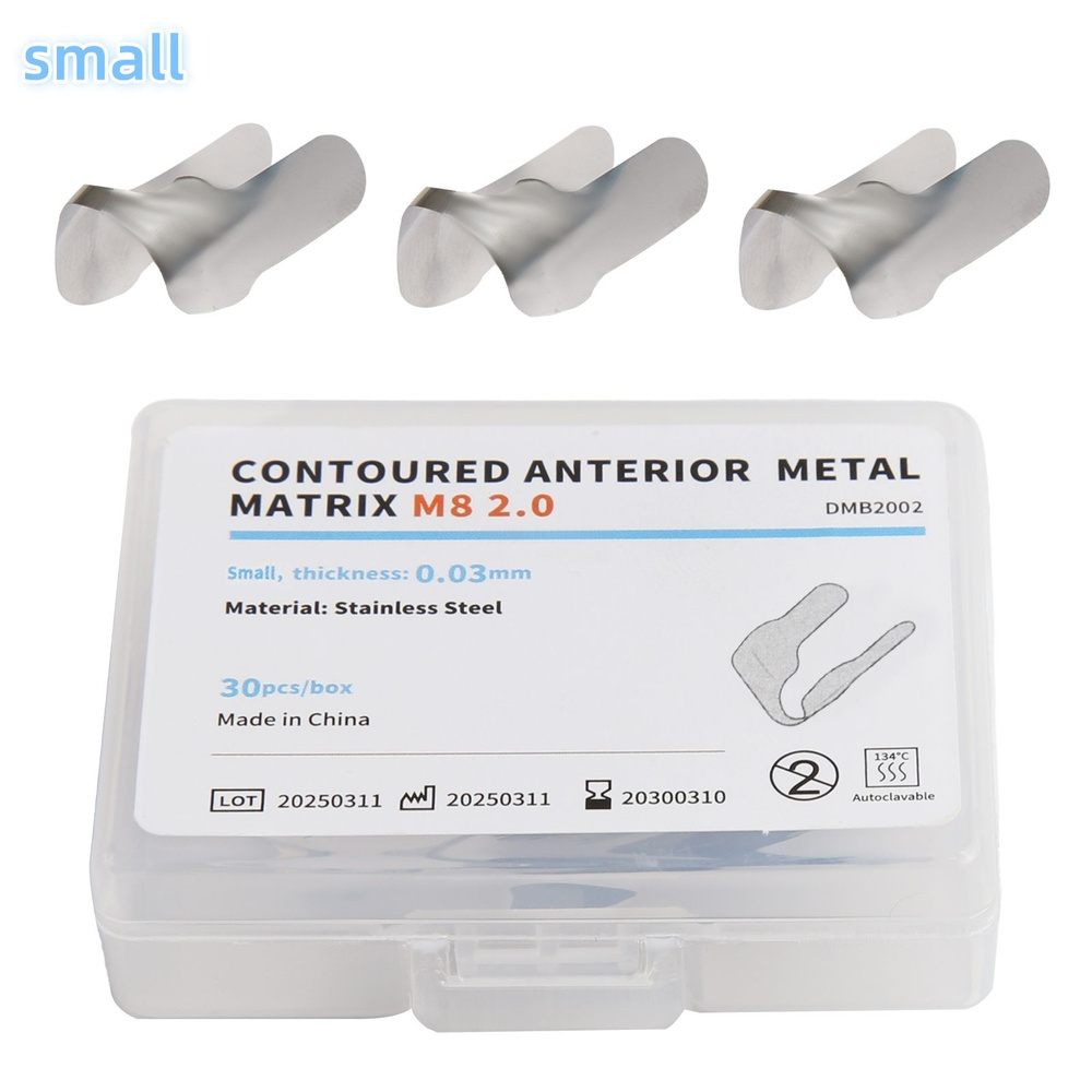 30 шт./кор. Стоматологическая матрица с контурными передними металлическими лентами M8 2.0 ...