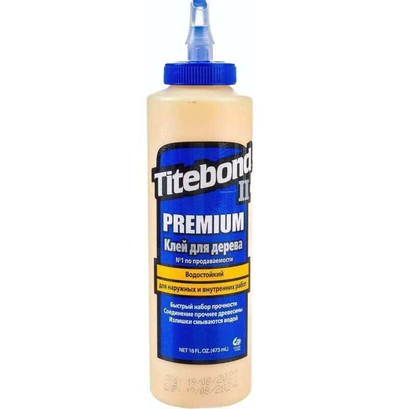 Влагостойкий клей для дерева II Premium Wood Glue 473мл (ПВА) Titebond ...