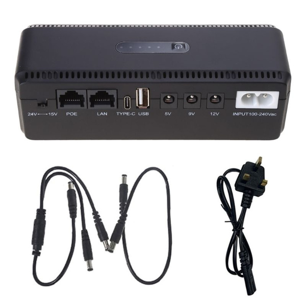 (1 комплект) Источник бесперебойного питания UPS 7 портов емкостью 8800 мАч (накопитель ...