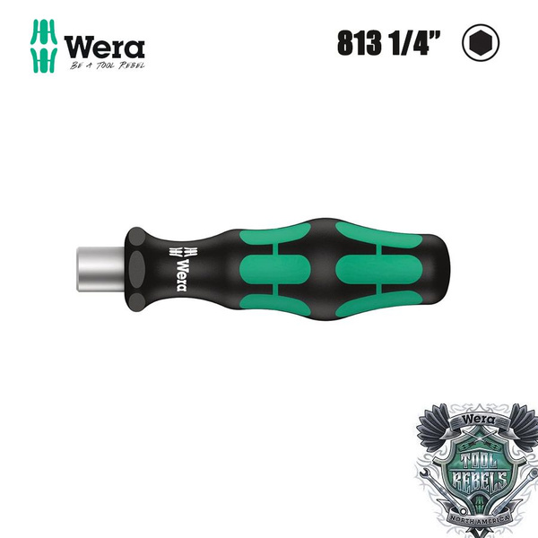 WERA Ручка-битодержатель 813 1/4'' 78 мм, с магнитом, рукоятка ...