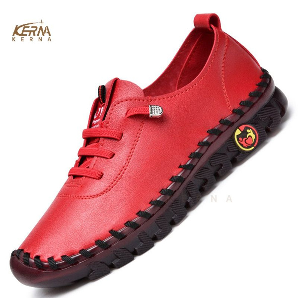 Ботинки Женский KERNA красный, размер 39 На любой сезон Шнурки Без каблука Китай купить c ...