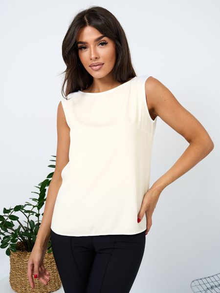 Топ Женский ZUCLO топленое молоко, размер 50 Вискоза, Полиэстер Без ...