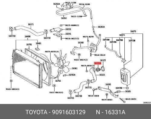 Термостат TOYOTA 9091603129 Для Toyota 90> купить на OZON по низкой ...