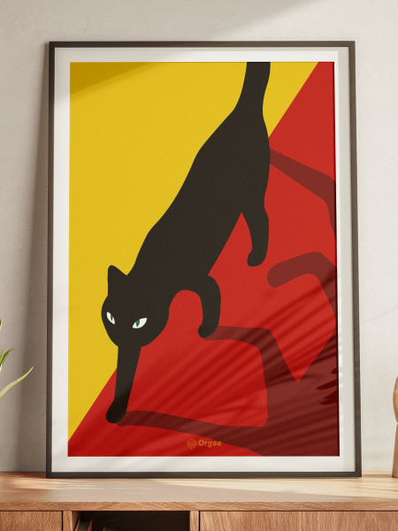 Постер Orgee Арт Стремительный кот, 42 30 купить c доставкой на OZON по ...