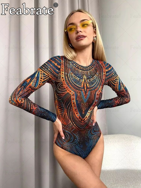 Купальник слитный Женский Feabrate бикини бледно-синий, размер 44 Плавание Средняя Китай ...