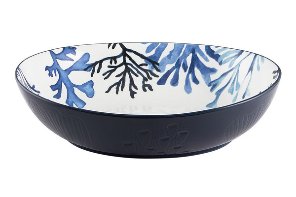 Большой керамический салатник, 32х26 см, 3 л, Blue Coral, Maxwell ...