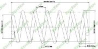 Пружина подвески передней daewoo lanos/zaz sens 97- 1.4, 1.5, 1.6 ...